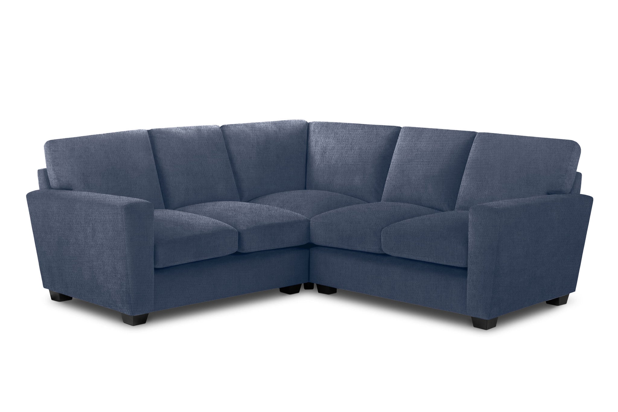 Hellyda Corner Sofa in Ember Blue Woven Mix | SUPERBA