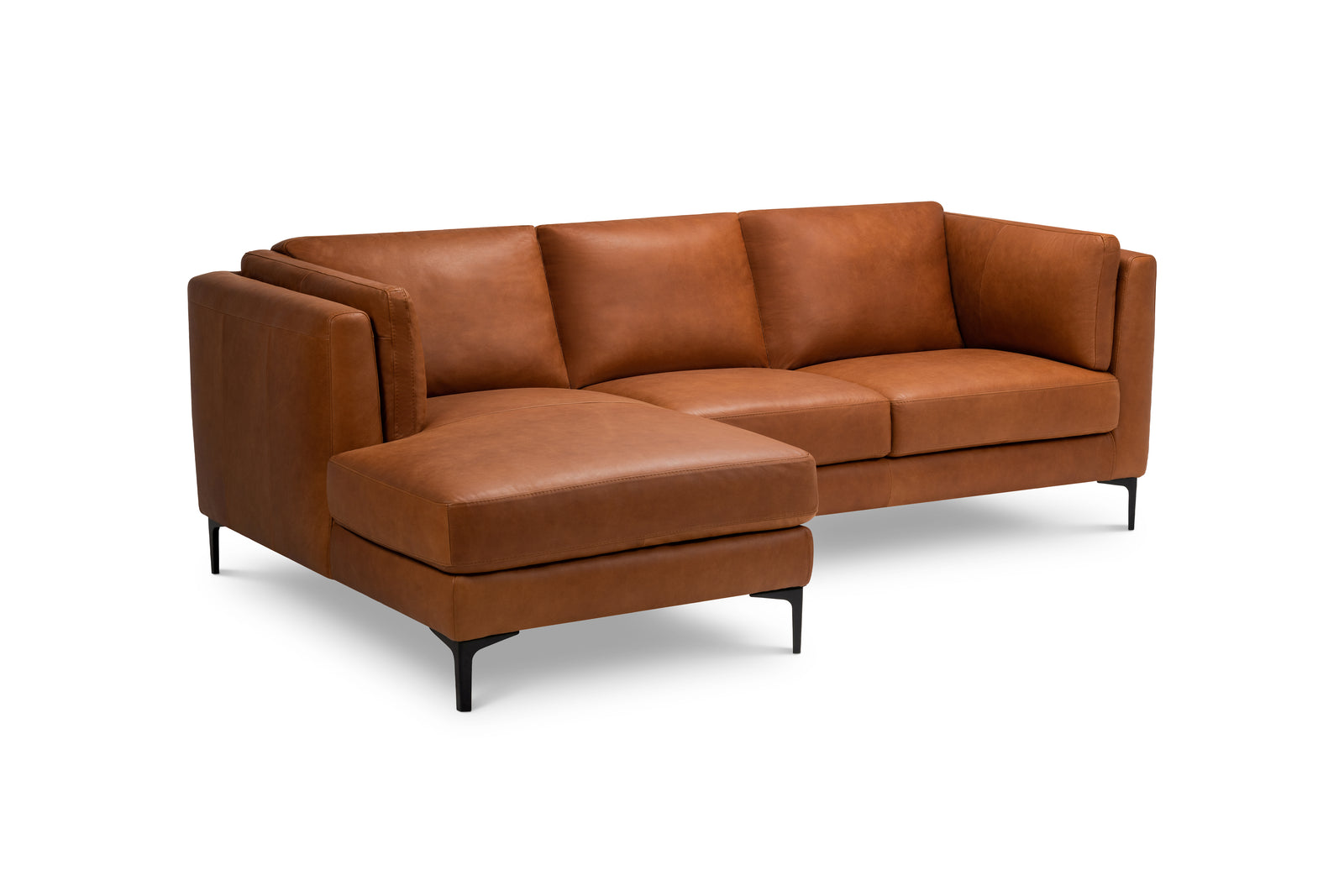 Oli Left Hand Facing Sofa in Pluto Semi Aniline Leather | SUPERBA
