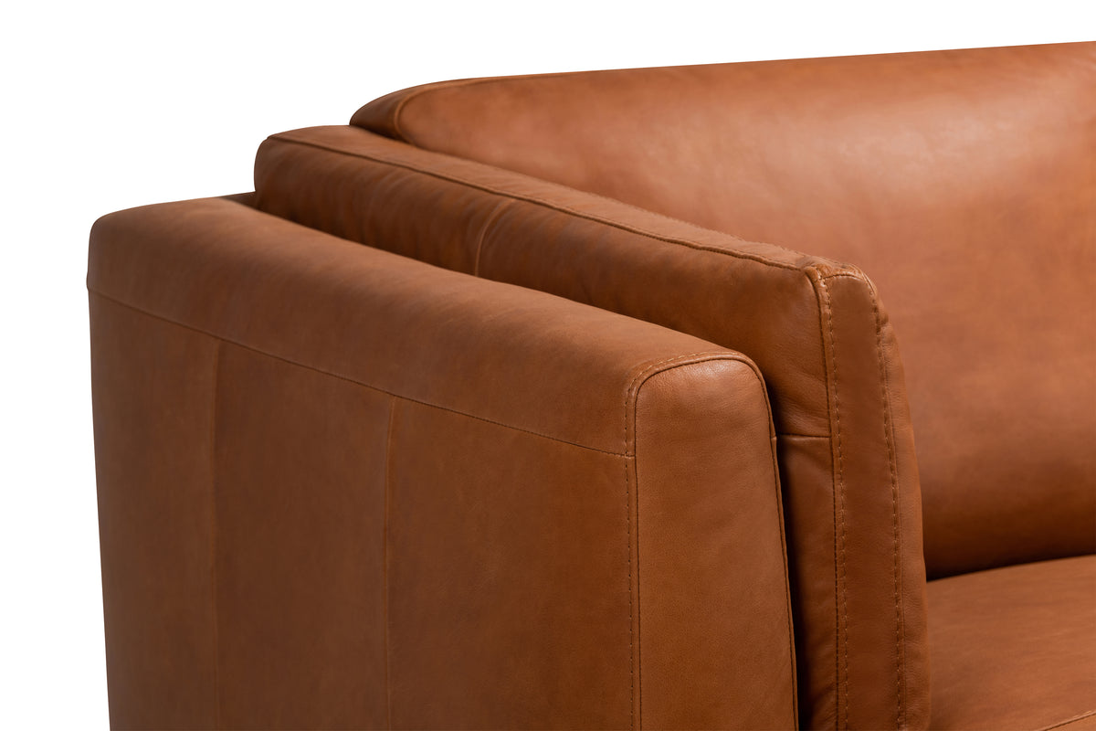 Oli Left Hand Facing Sofa in Pluto Semi Aniline Leather | SUPERBA