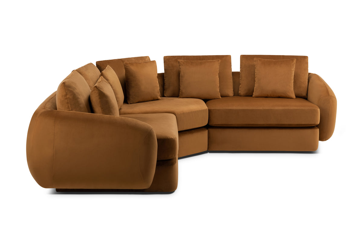 Milo Jeudi Corner Sofa in Pluto Velvet | SUPERBA