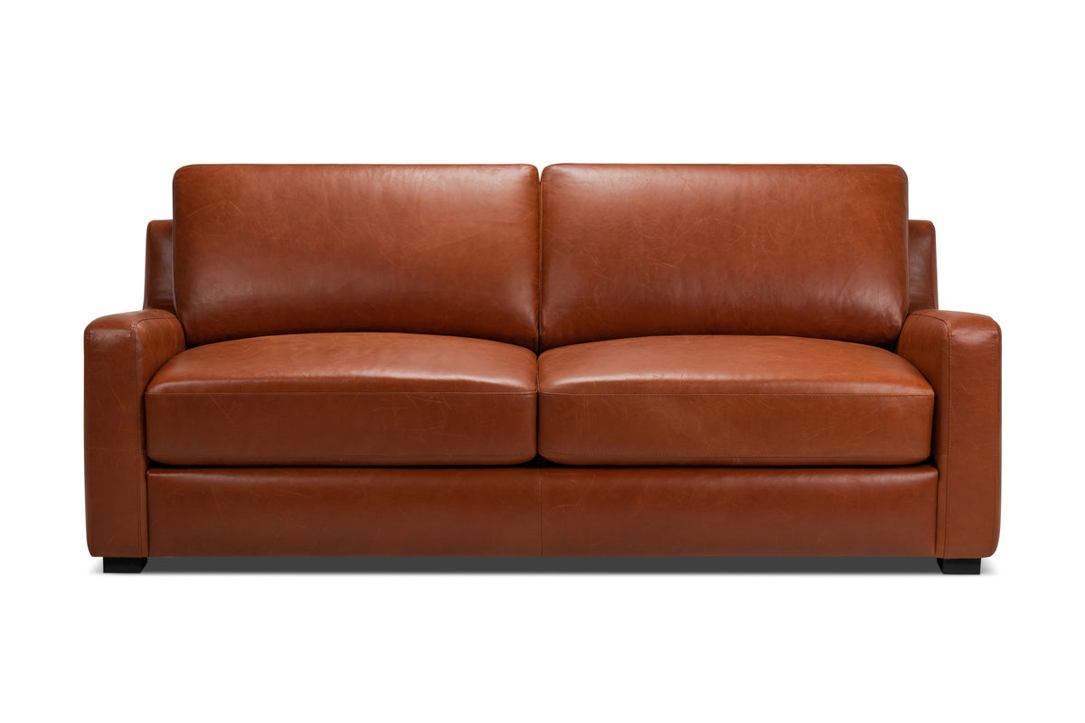 Theo Virgil Large Sofa in Malt Full Aniline Leather | SUPERBA
