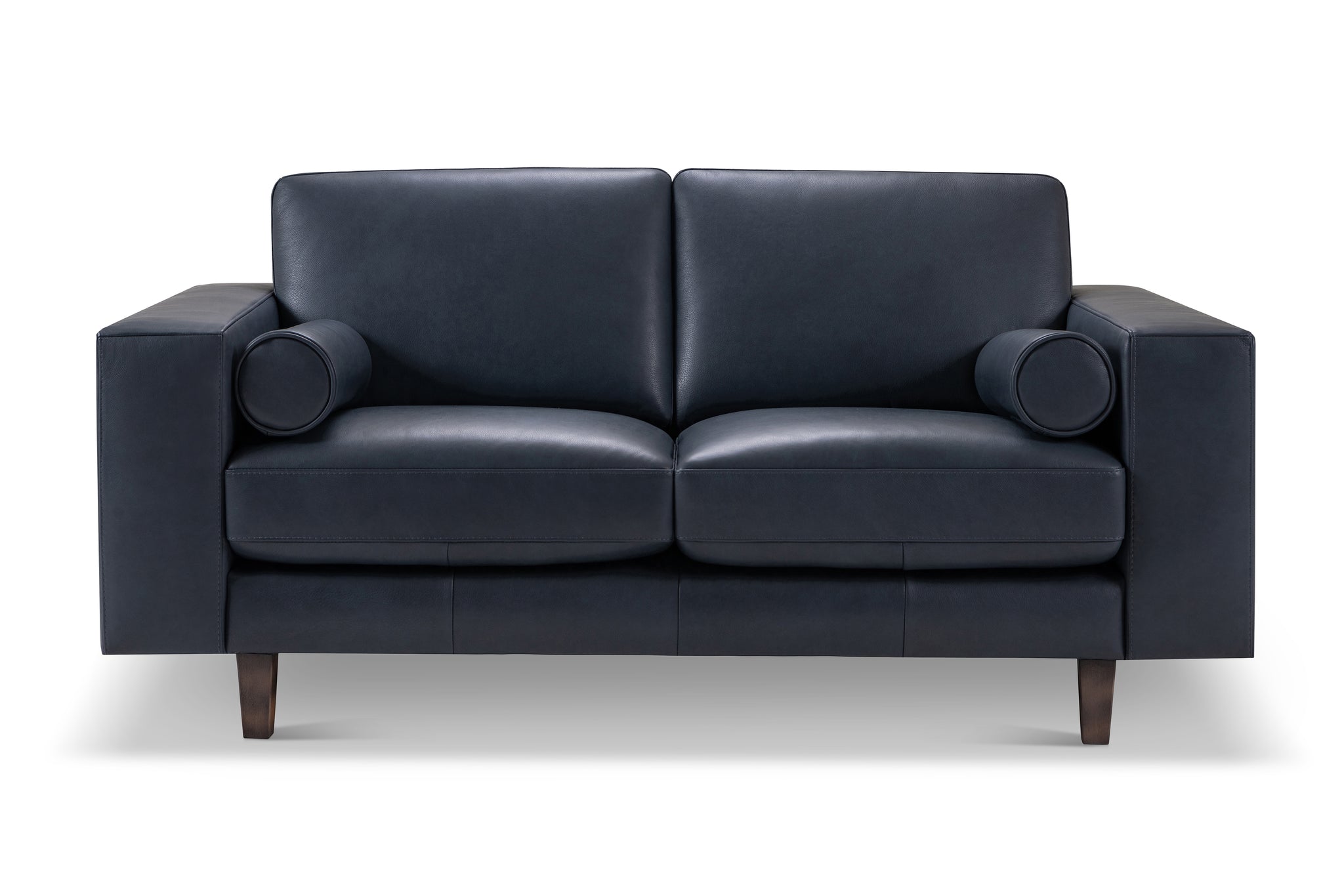 Jade Small Sofa in Midnight Top Grain Leather | SUPERBA