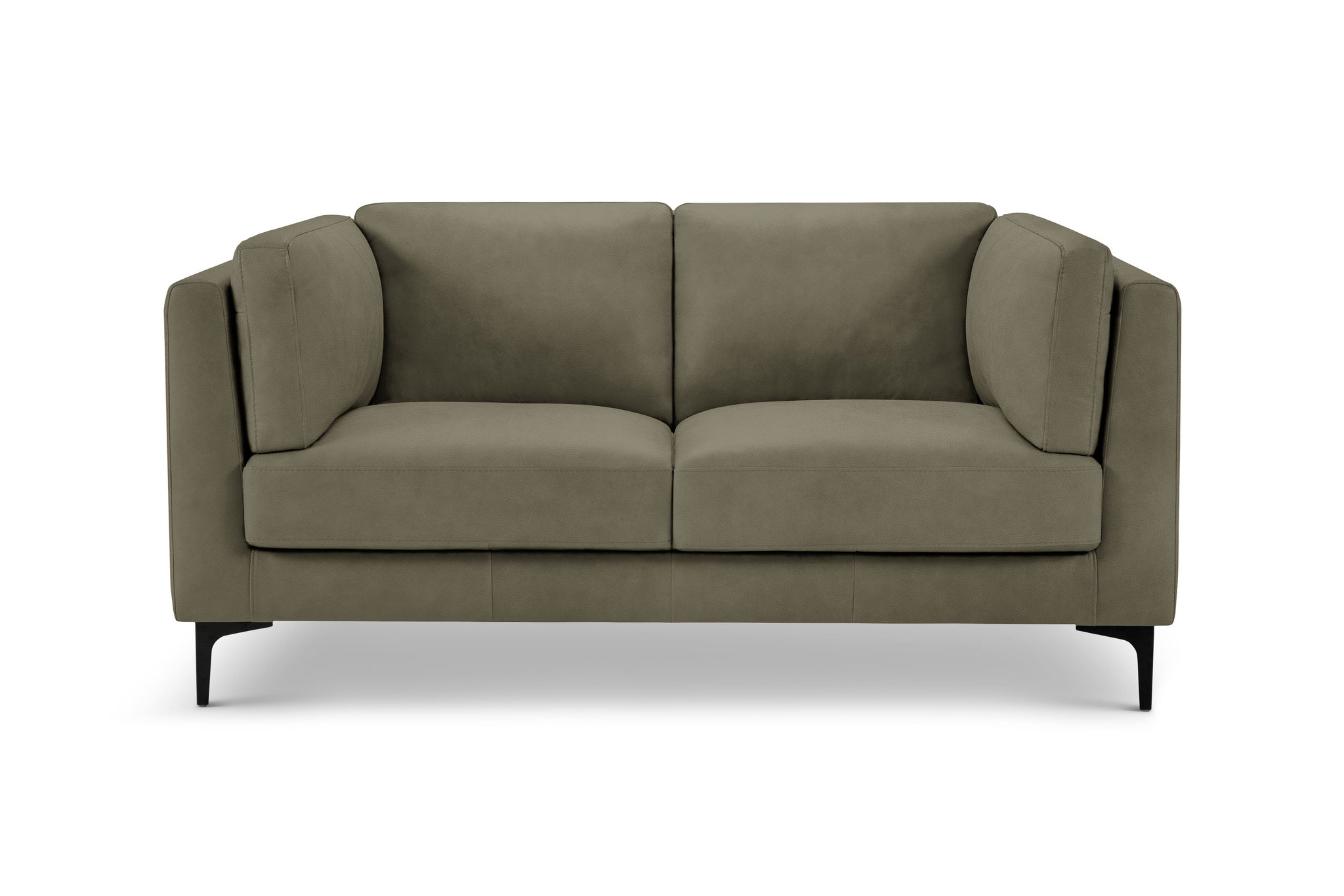 Oli Plus Small Sofa in Olive Full Aniline Leather | SUPERBA