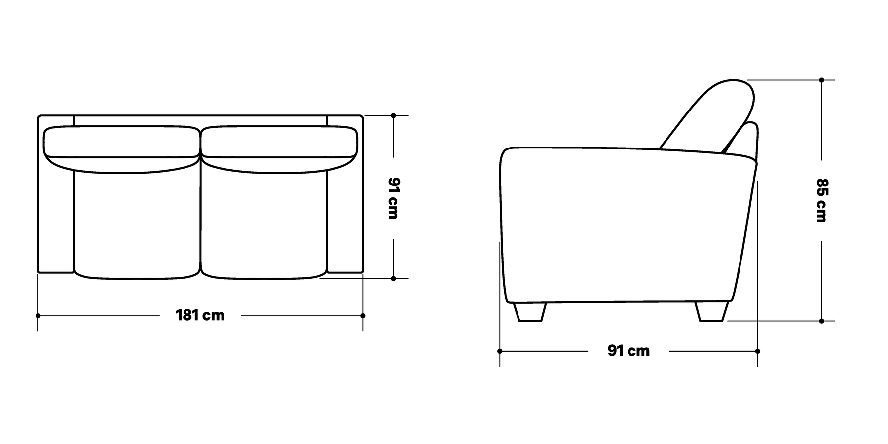 Hellyda Medium Sofa in Sparkle Velvet | SUPERBA