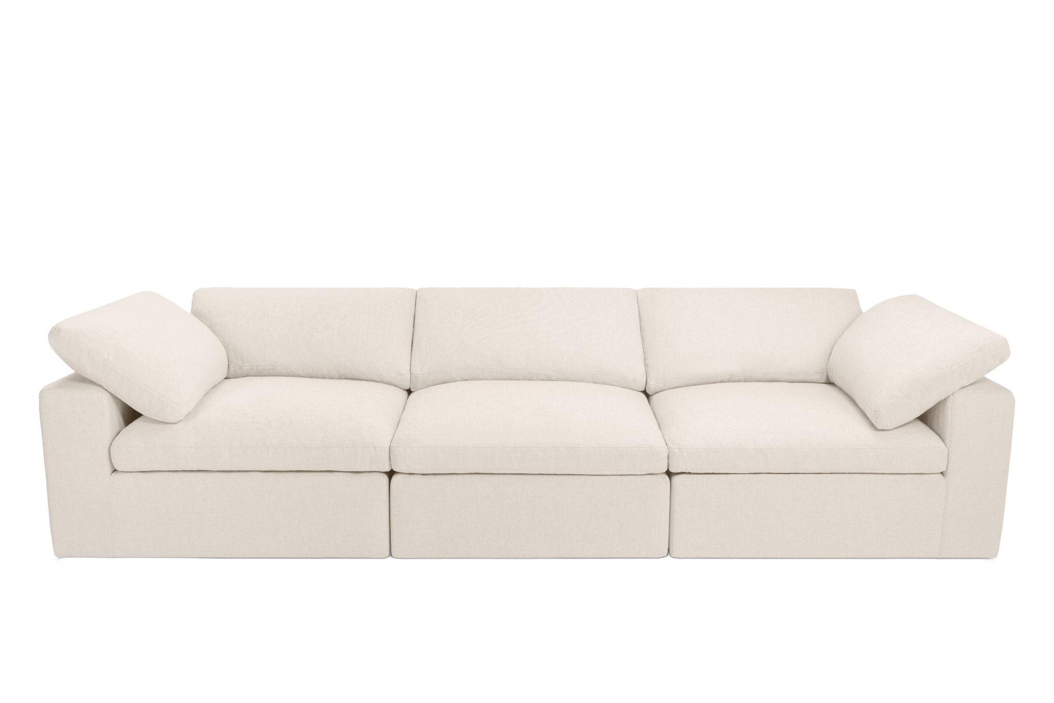 Goodman Mini Large Sofa in Cracker Linen | SUPERBA